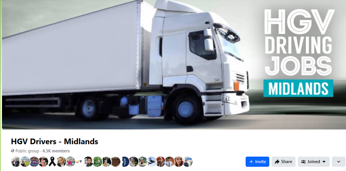 Find Truck Driver, HGV Driver Social Groups