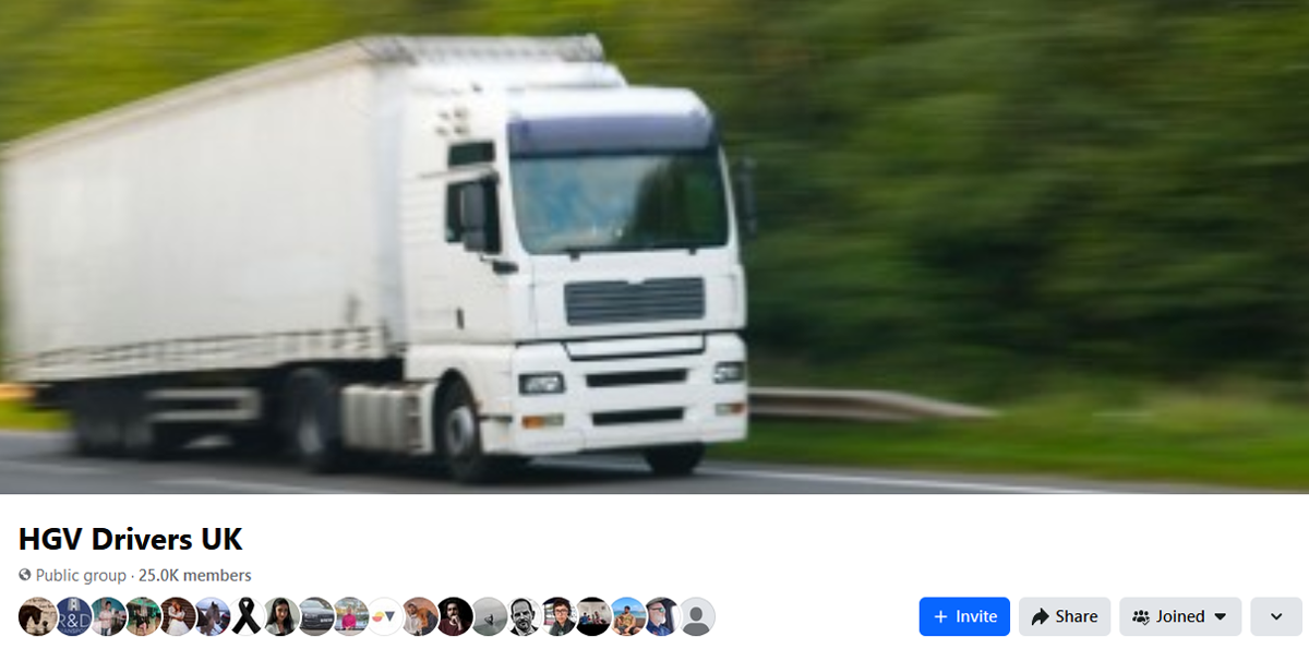 Find Truck Driver, HGV Driver Social Groups
